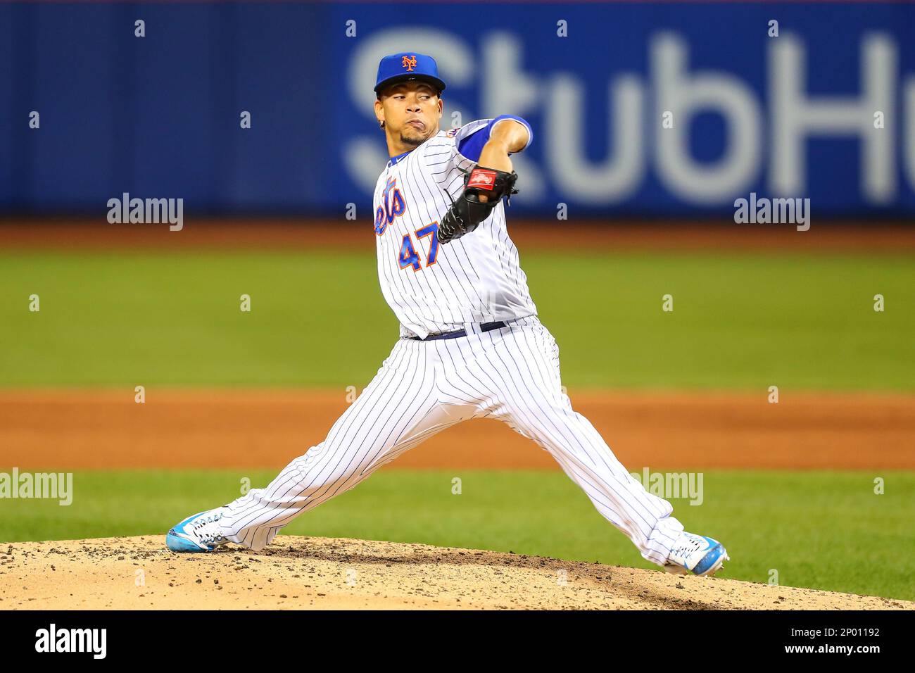 FLUSHING, NY - APRIL 18: New York Mets relief pitcher Hansel Robles (47 ...