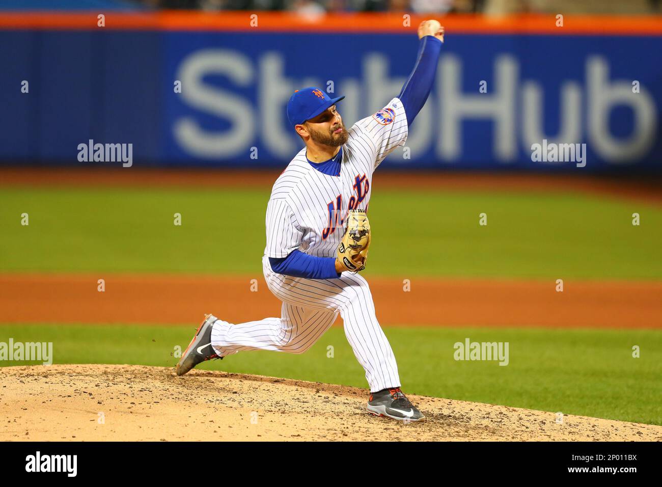 FLUSHING, NY - APRIL 18: New York Mets relief pitcher Josh Smoker (49 ...