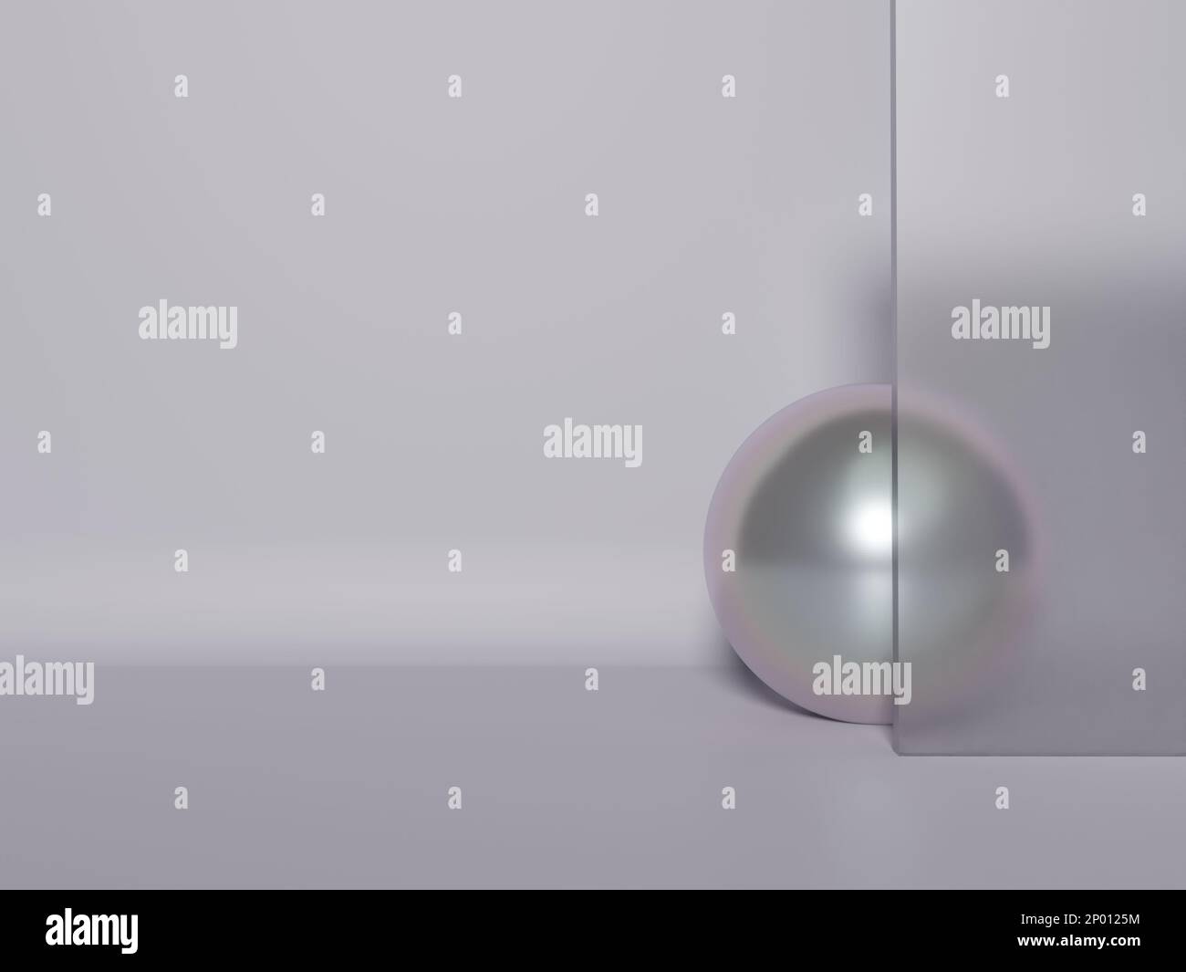 3D Rendering Minimal Geometric Product Display Background with Pearl ...