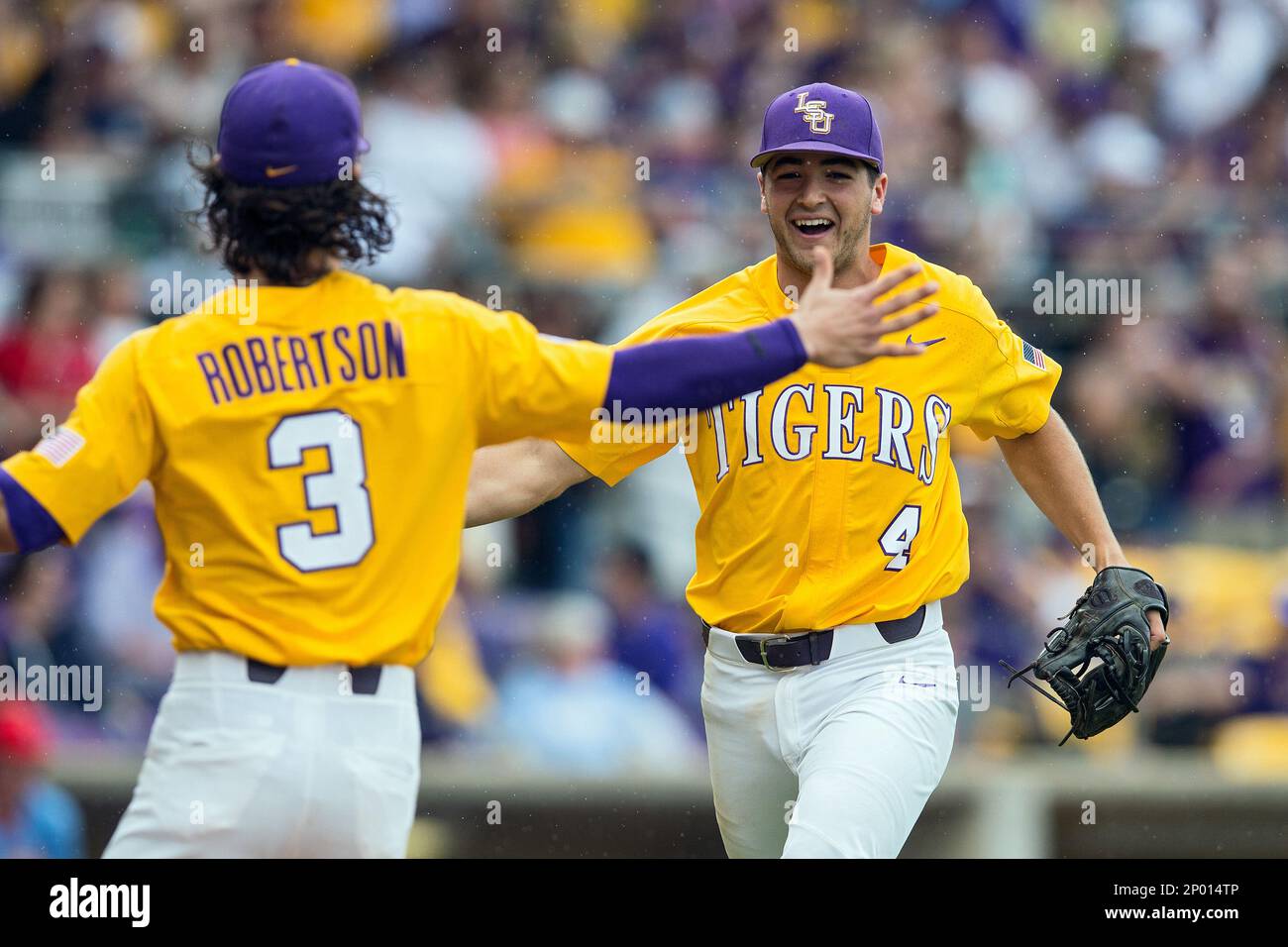 BATON ROUGE, LA - APRIL 15: LSU Tigers infielder Josh Smith (4 ...