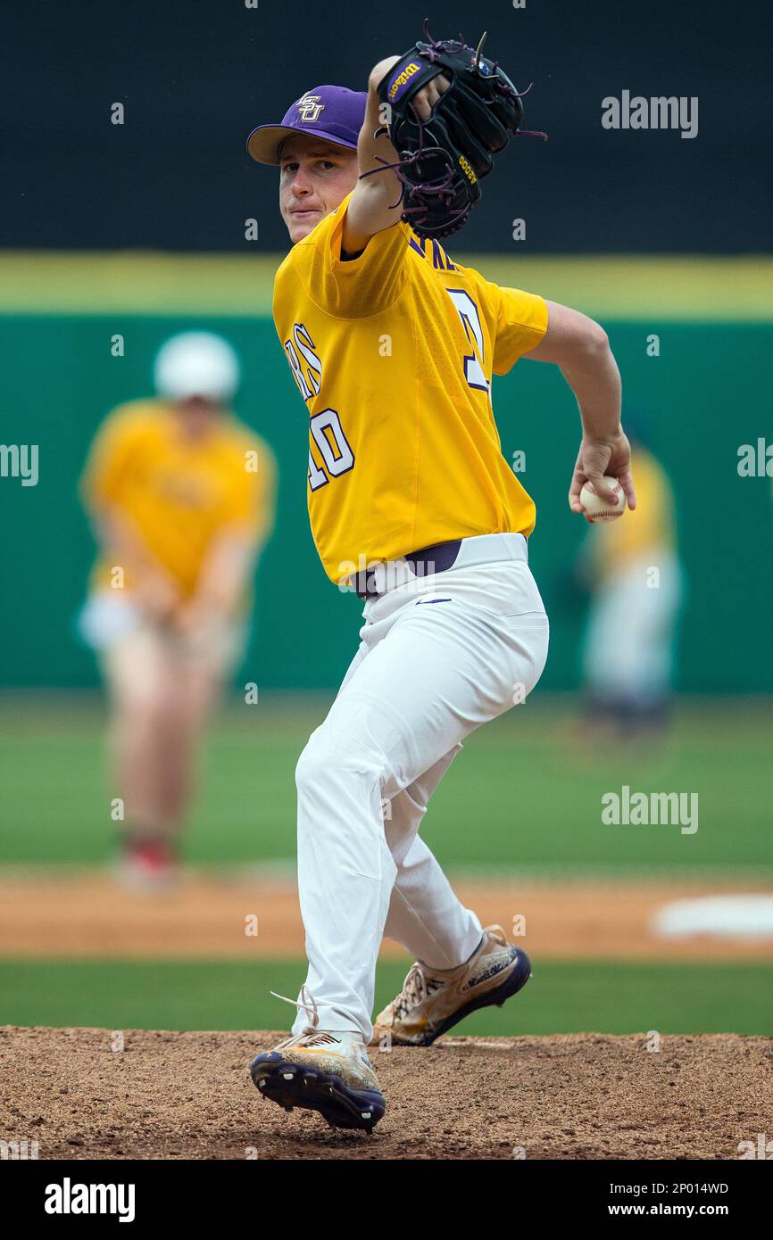 BATON ROUGE, LA - APRIL 15: LSU Tigers right handed pitcher Eric Walker ...