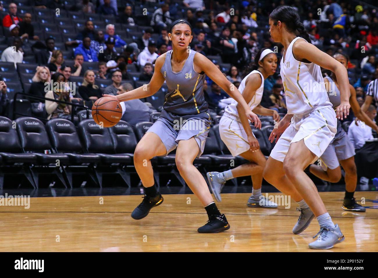 BROOKLYN, NY - APRIL 14: East Team guard Lexi Gordon (34) during the ...