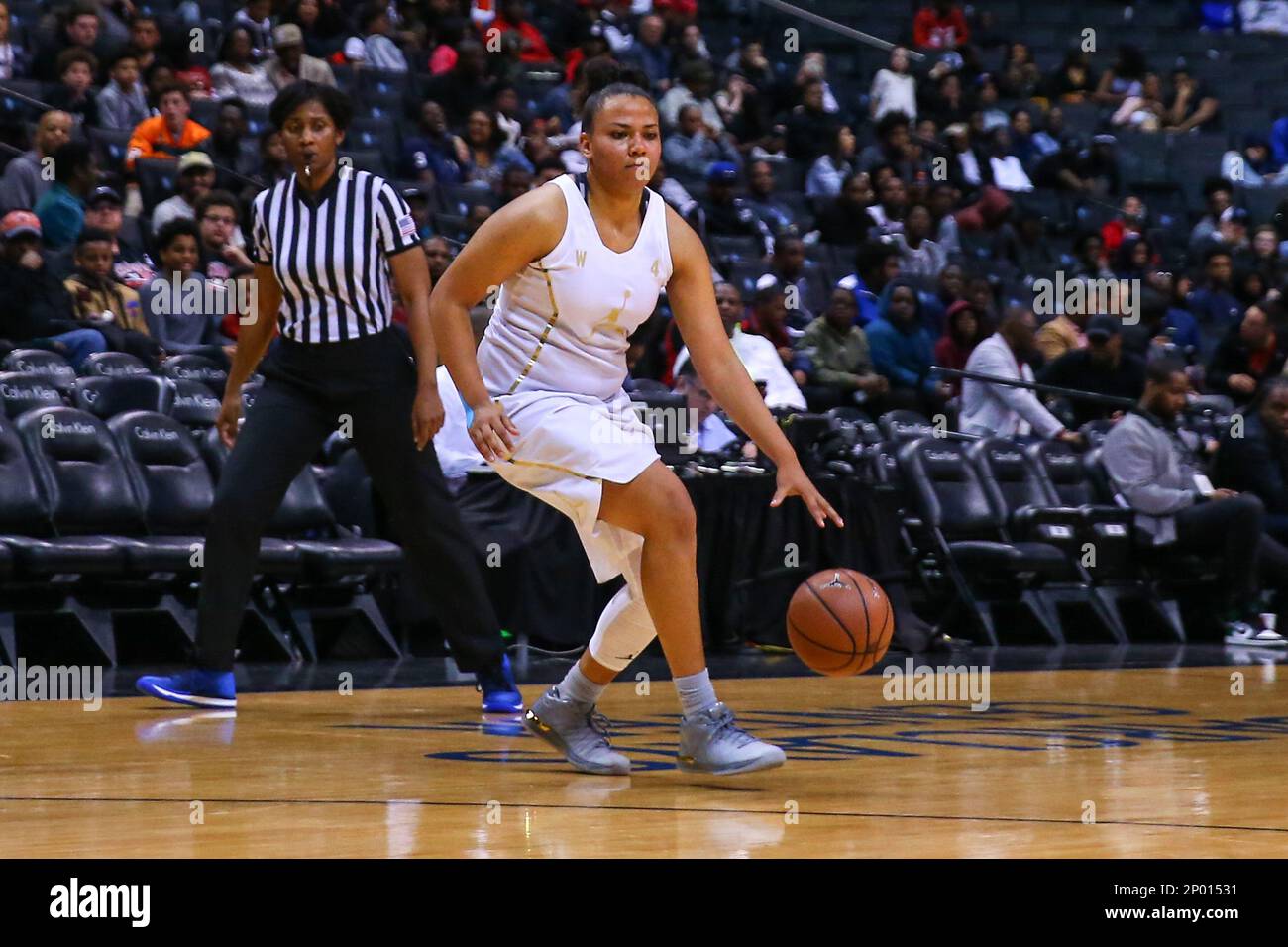 BROOKLYN, NY - APRIL 14: West Team guard Destiny Littleton (4) during ...