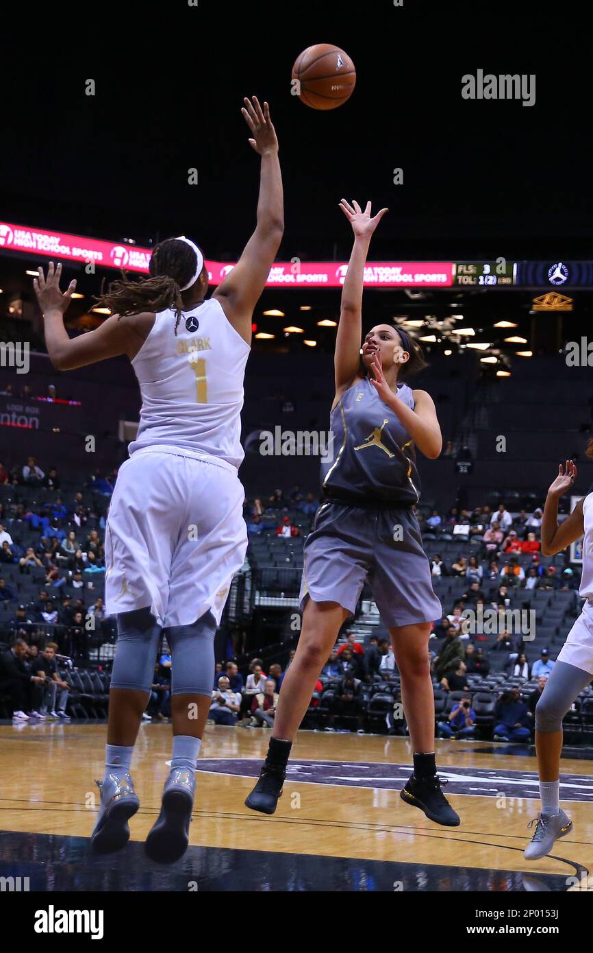 BROOKLYN, NY - APRIL 14: East Team guard Lexi Gordon (34) during the ...