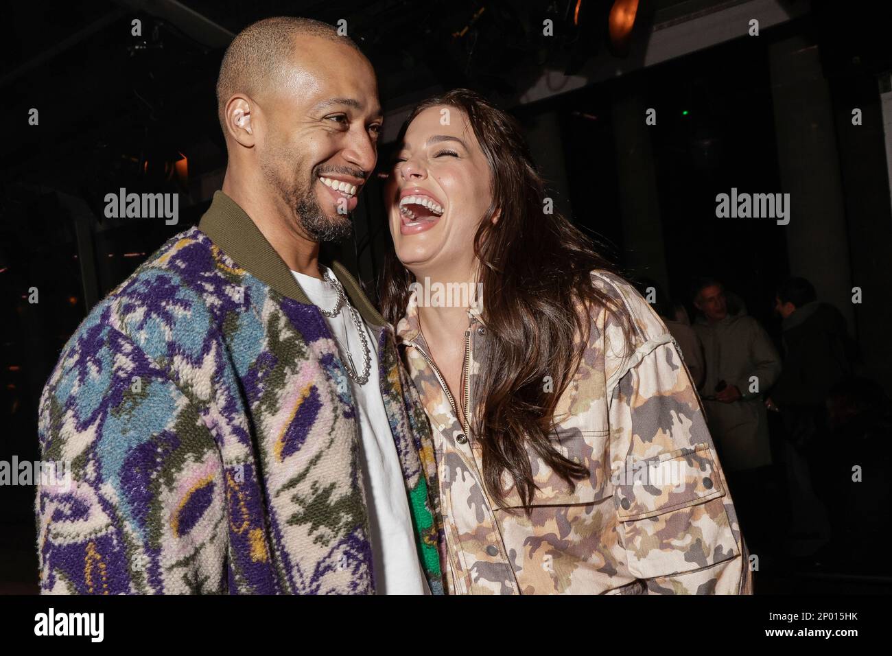 Justin Ervin, left, and Ashley Graham attend the Isabel Marant Fall ...