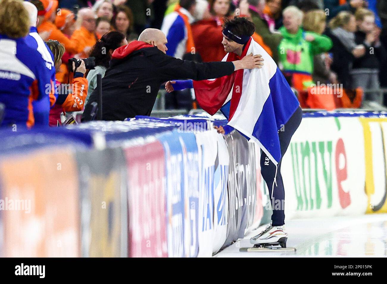 HERENVEEN - Netherlands, 02/03/2023, Patrick Roest (NED) wins the 5000 ...