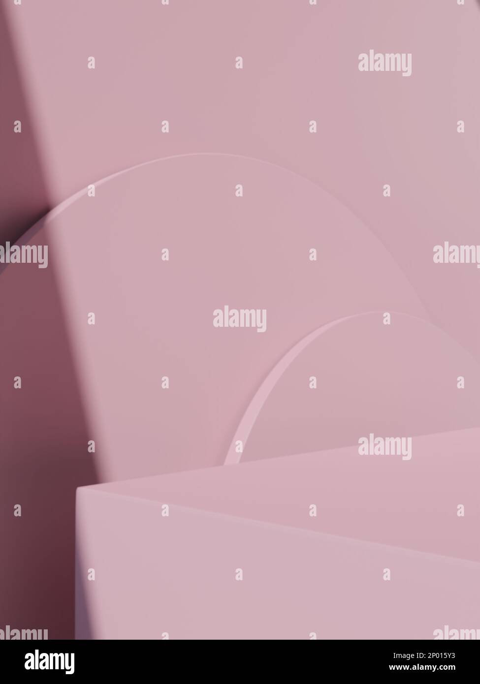 3D Rendering Minimal Refreshing Pink Room under Sunlight and Shadow ...