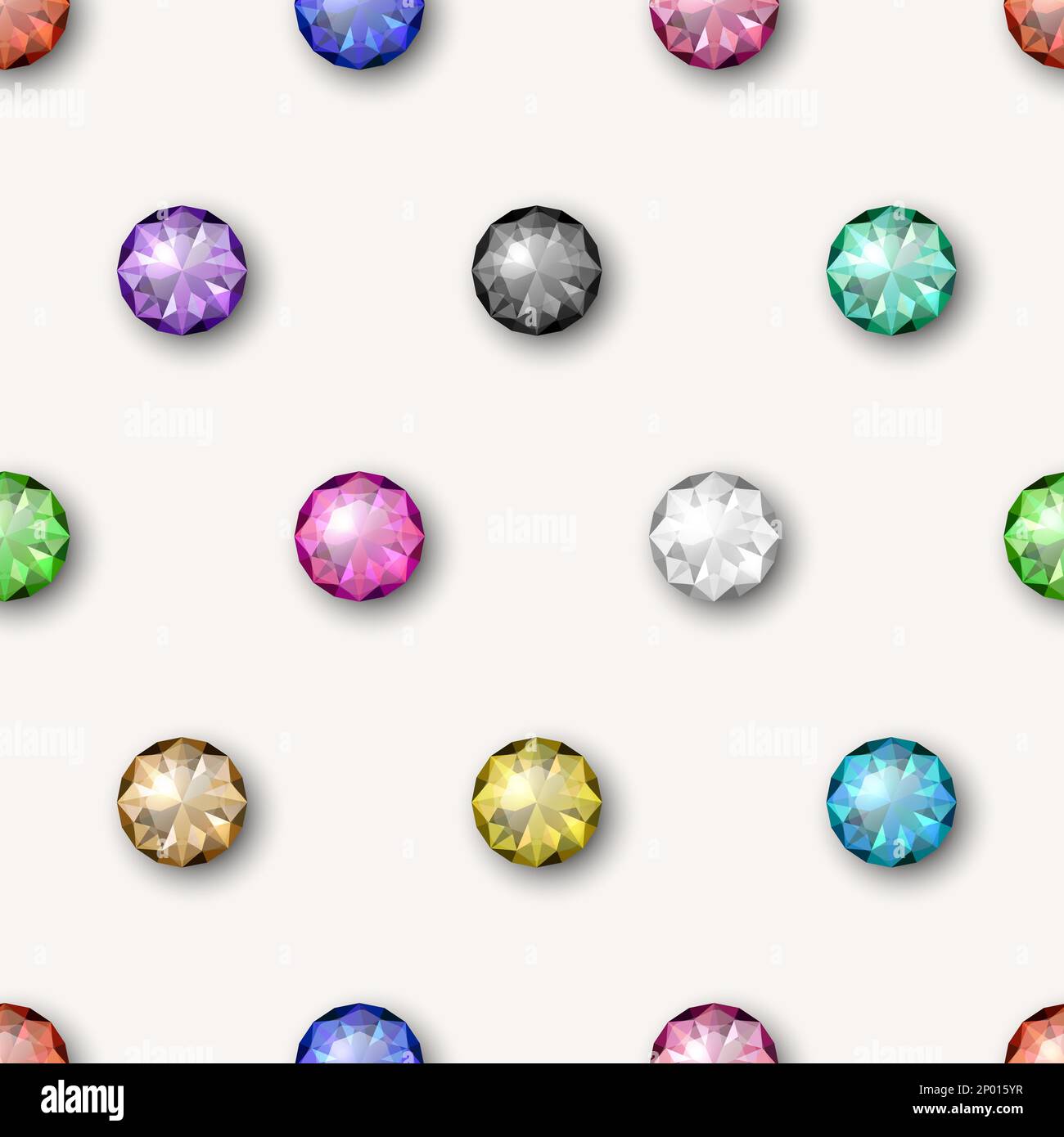 Vector Seamless Pattern with Multi Colored 3d Realistic Transparent ...