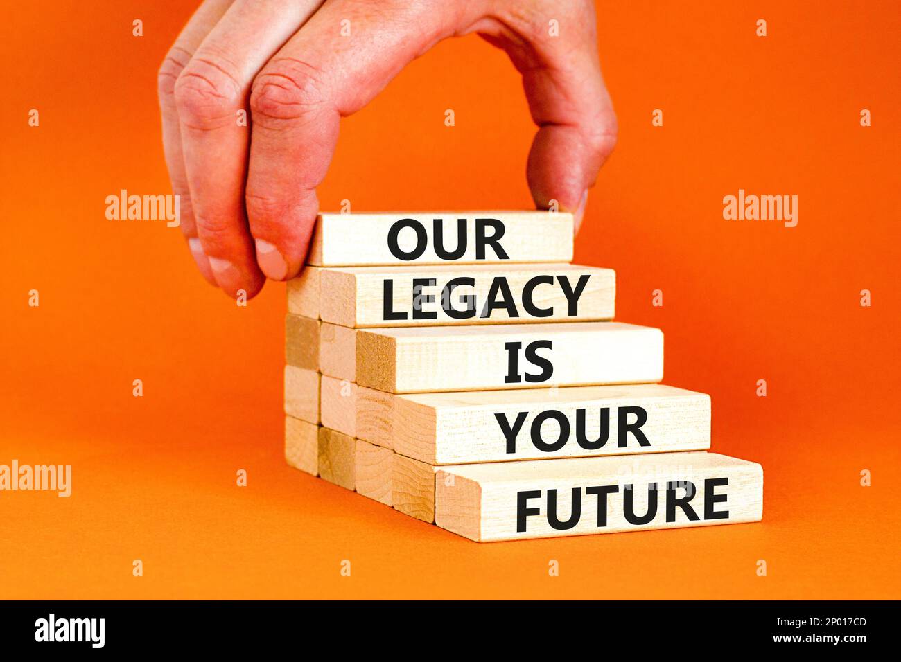 Legacy and future symbol. Concept words Our legacy is your future on ...
