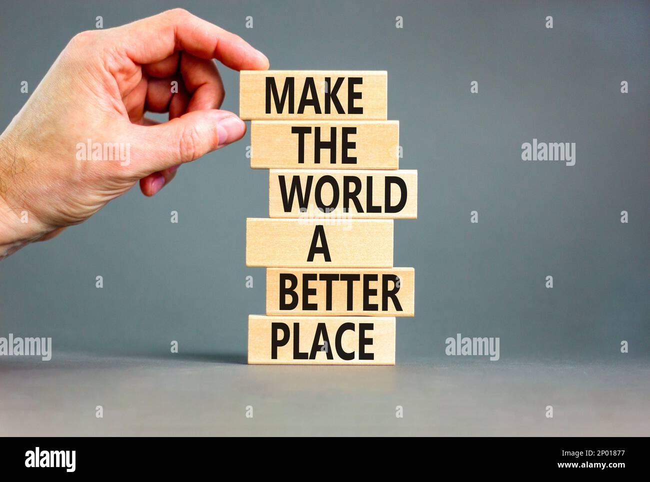 Make a better world symbol. Concept words Make the world a better place ...