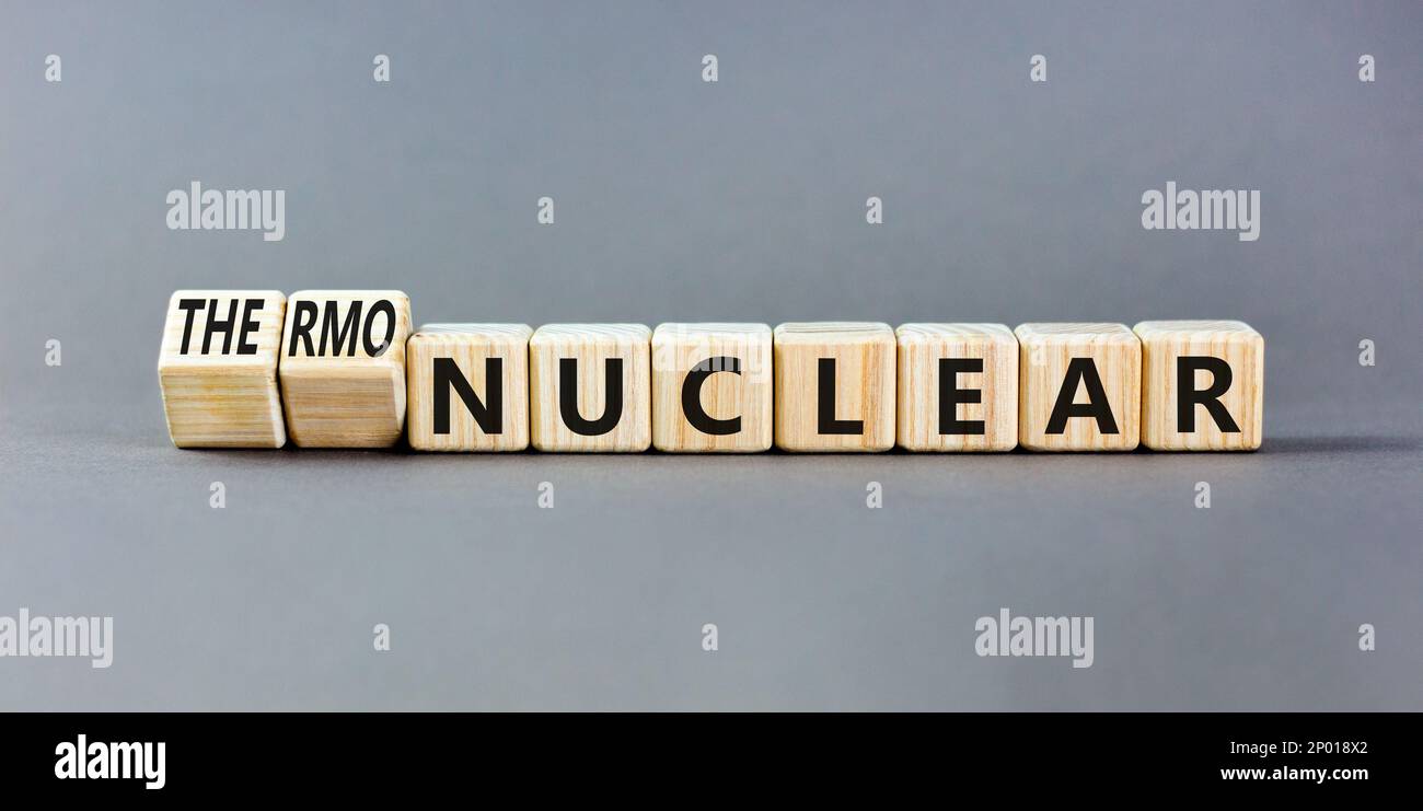 Nuclear or thermonuclear energy symbol. Concept words Nuclear or ...