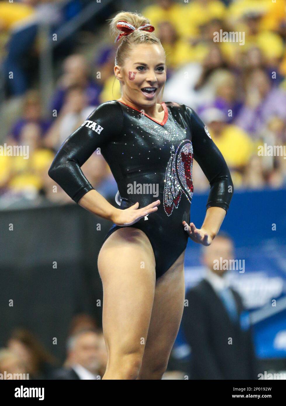 April 15, 2017: Utah's Mykayla Skinner on the floor exercise during the ...