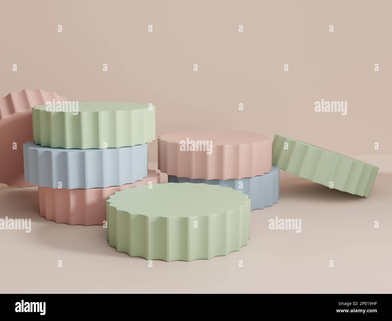 3D Rendering Multi Colors Studio Shot Product Display Background with ...