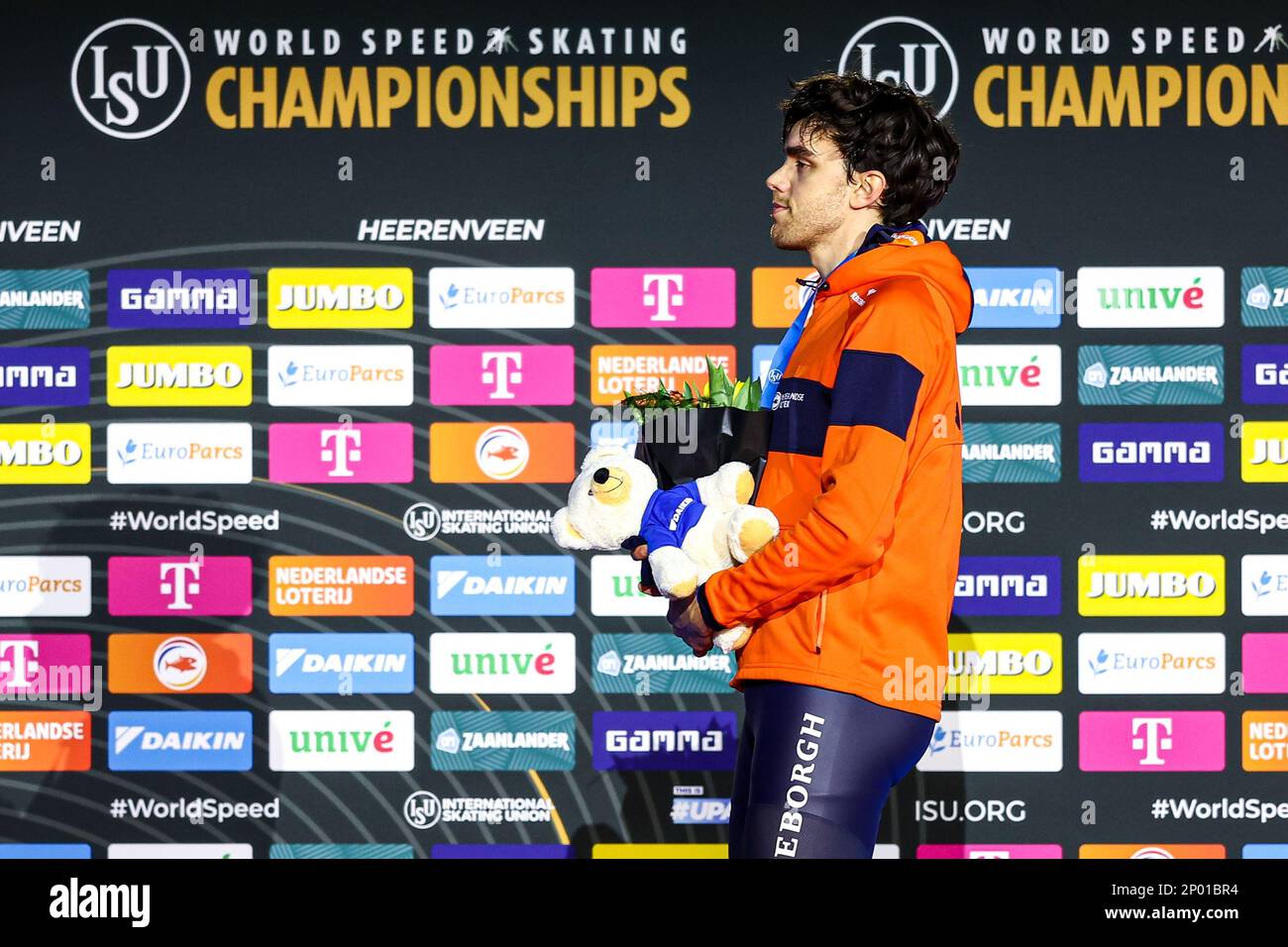 HERENVEEN - Netherlands, 02/03/2023, Patrick Roest (NED) wins the 5000 ...