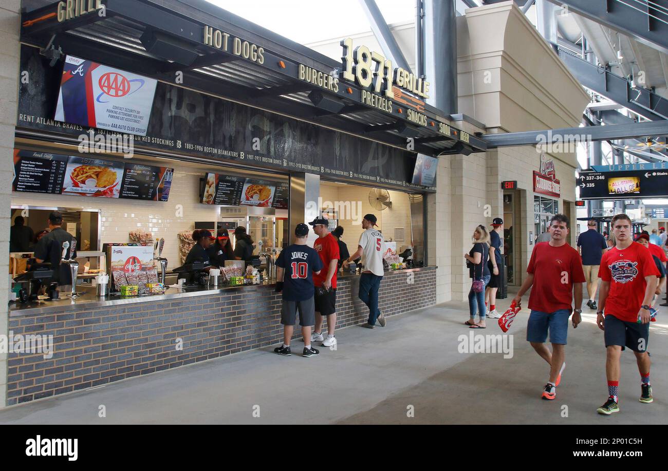 ATLANTA, GA - APRIL 15: An Upper Level concessions stand prior to the ...