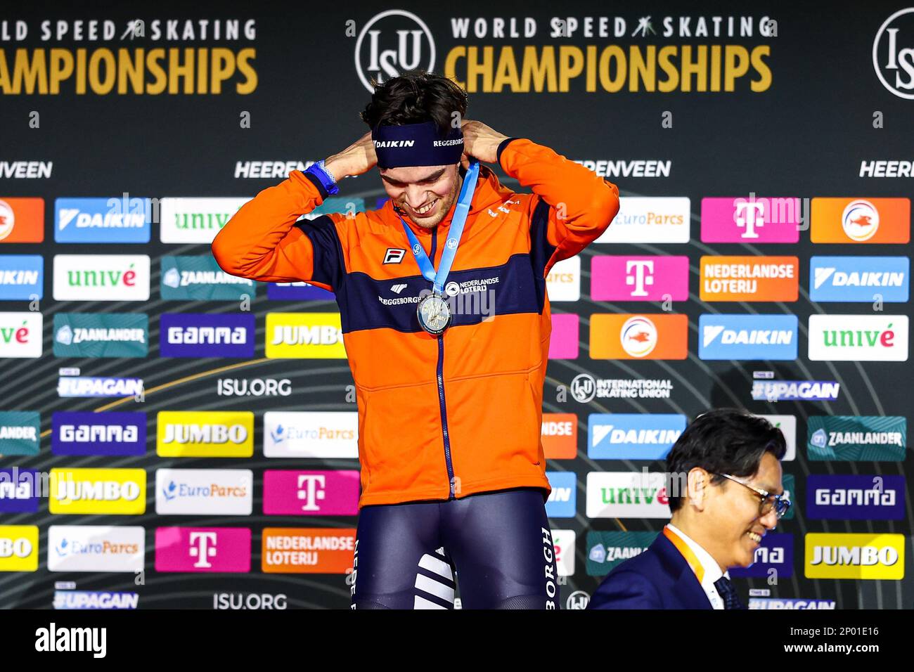 HERENVEEN - Netherlands, 02/03/2023, Patrick Roest (NED) wins the 5000 ...