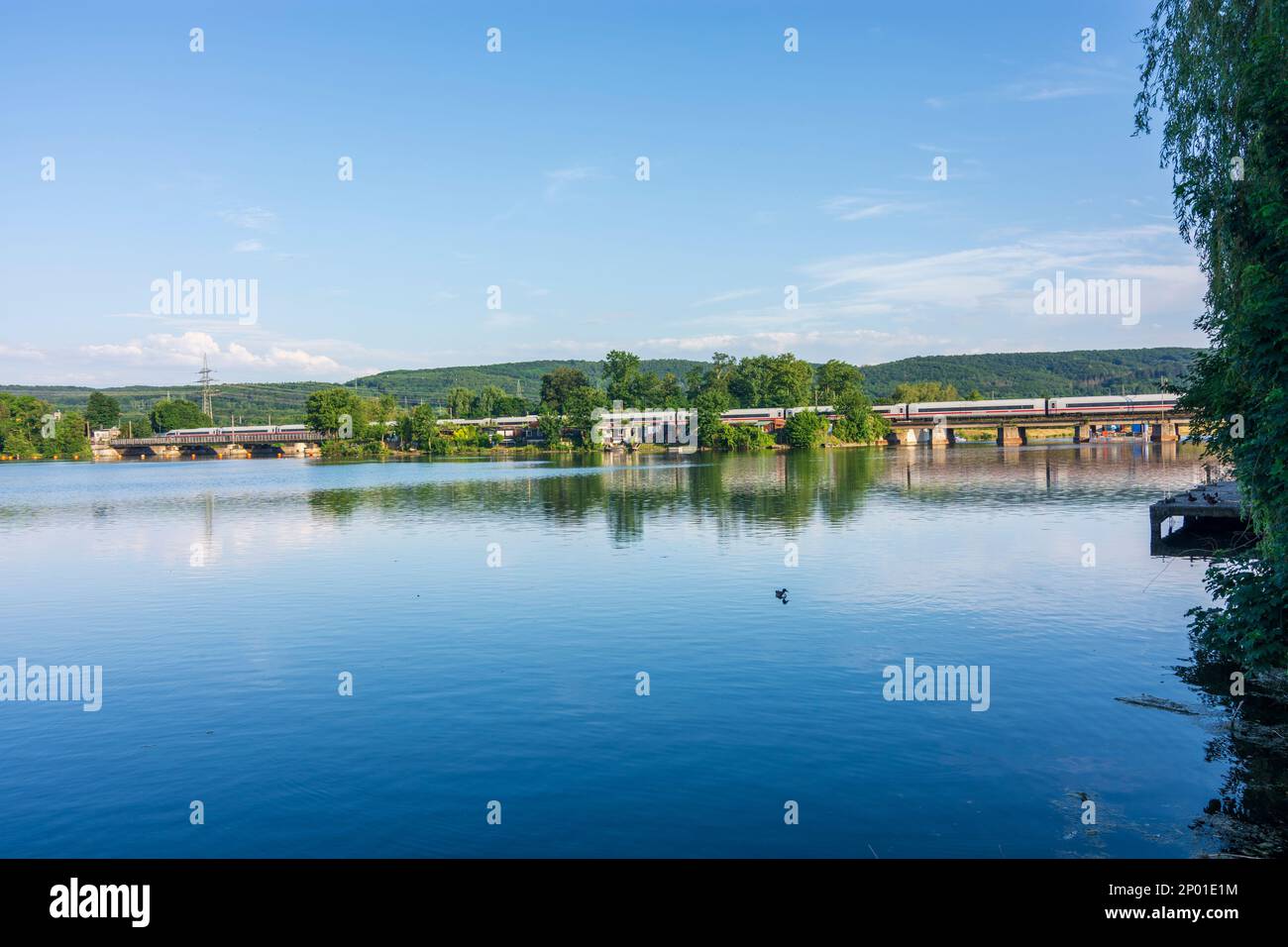 River ruhr with railroad bridge hi-res stock photography and images - Alamy