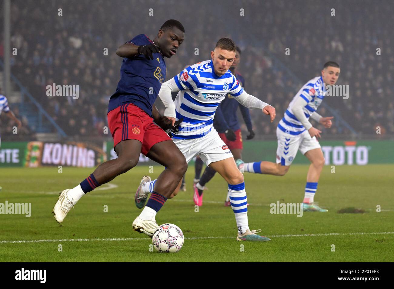 DOETINCHEM - 02/03/2023, DOETINCHEM - (lr) Brian Brobbey of Ajax ...