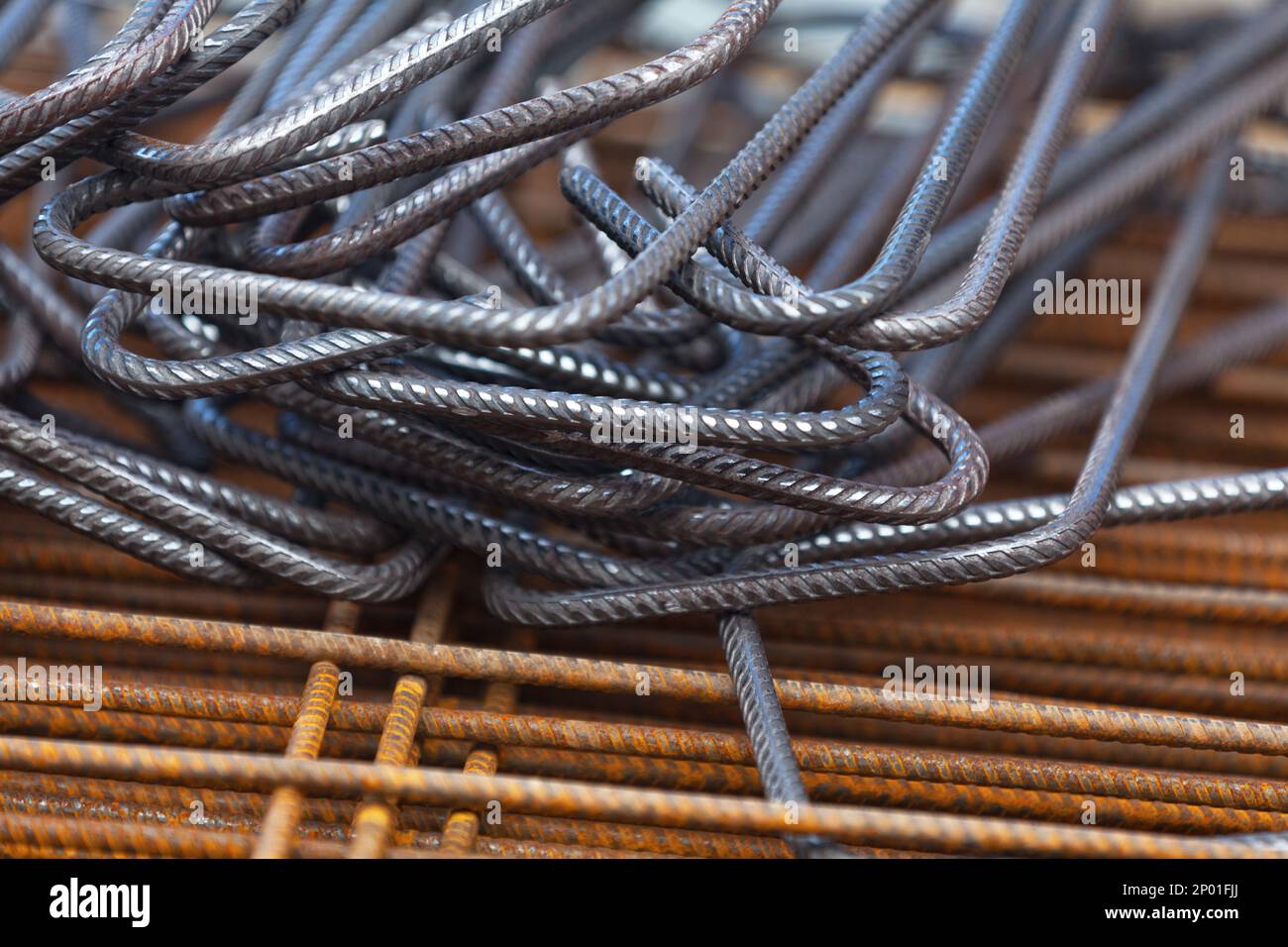 Close-up on stack of rebars on a construction site Stock Photo - Alamy