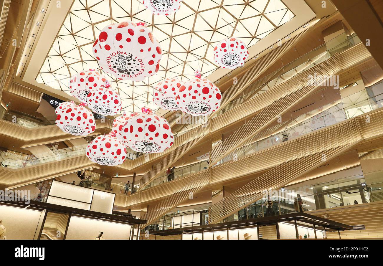 A photo shows inner of GINZA SIX, a new commercial complex build on ...