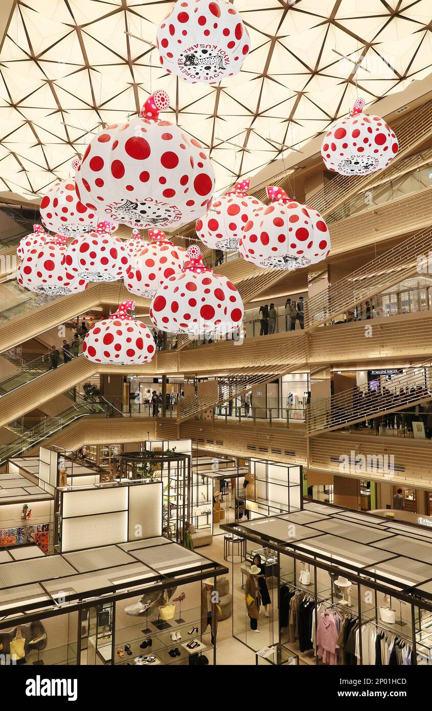 A photo shows inner of GINZA SIX, a new commercial complex build on ...