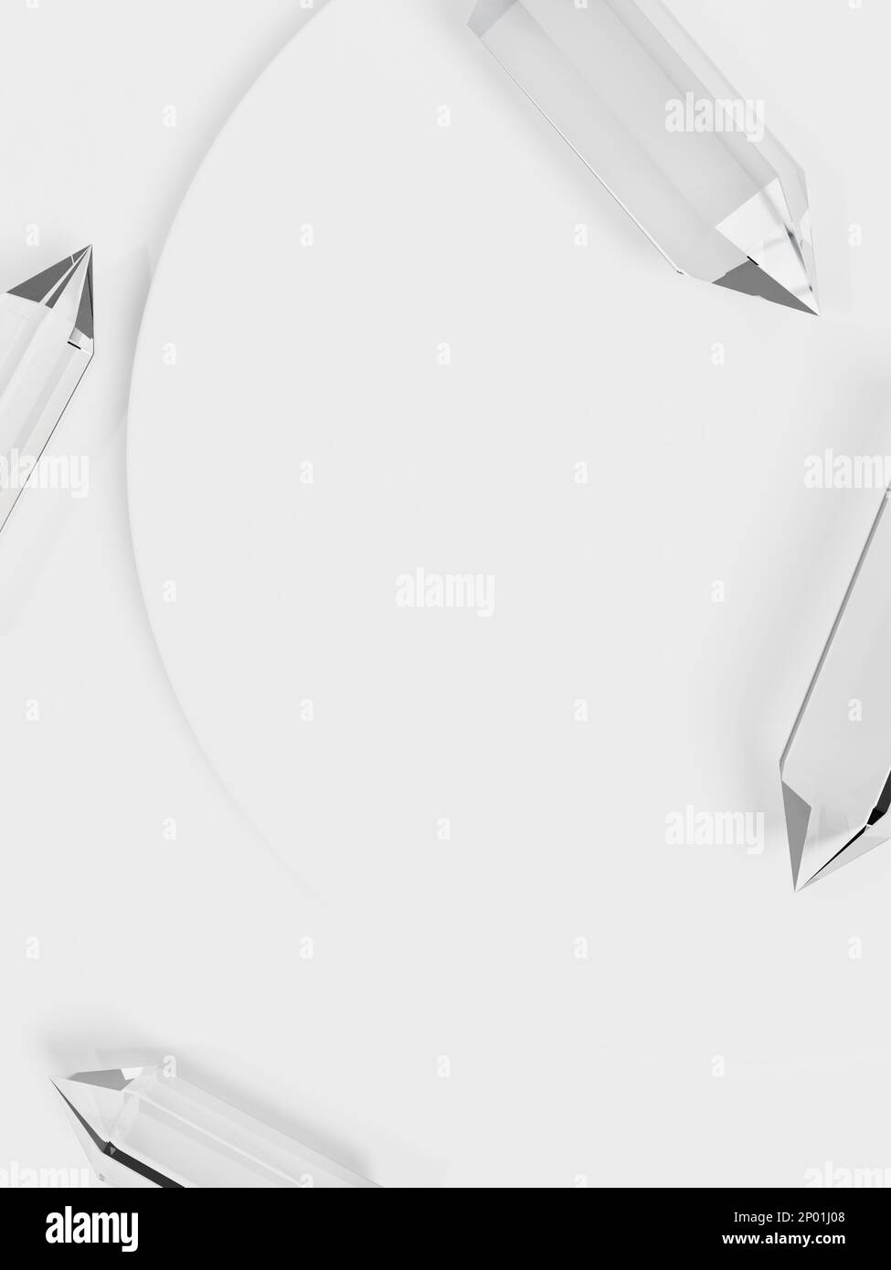 3D Rendering Natural White Crystal Studio Shot Product Display ...