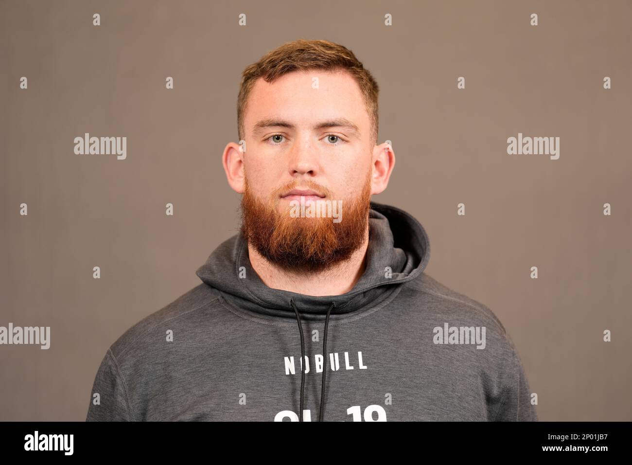 Baylor offensive lineman Connor Galvin poses for a portrait at the NFL ...