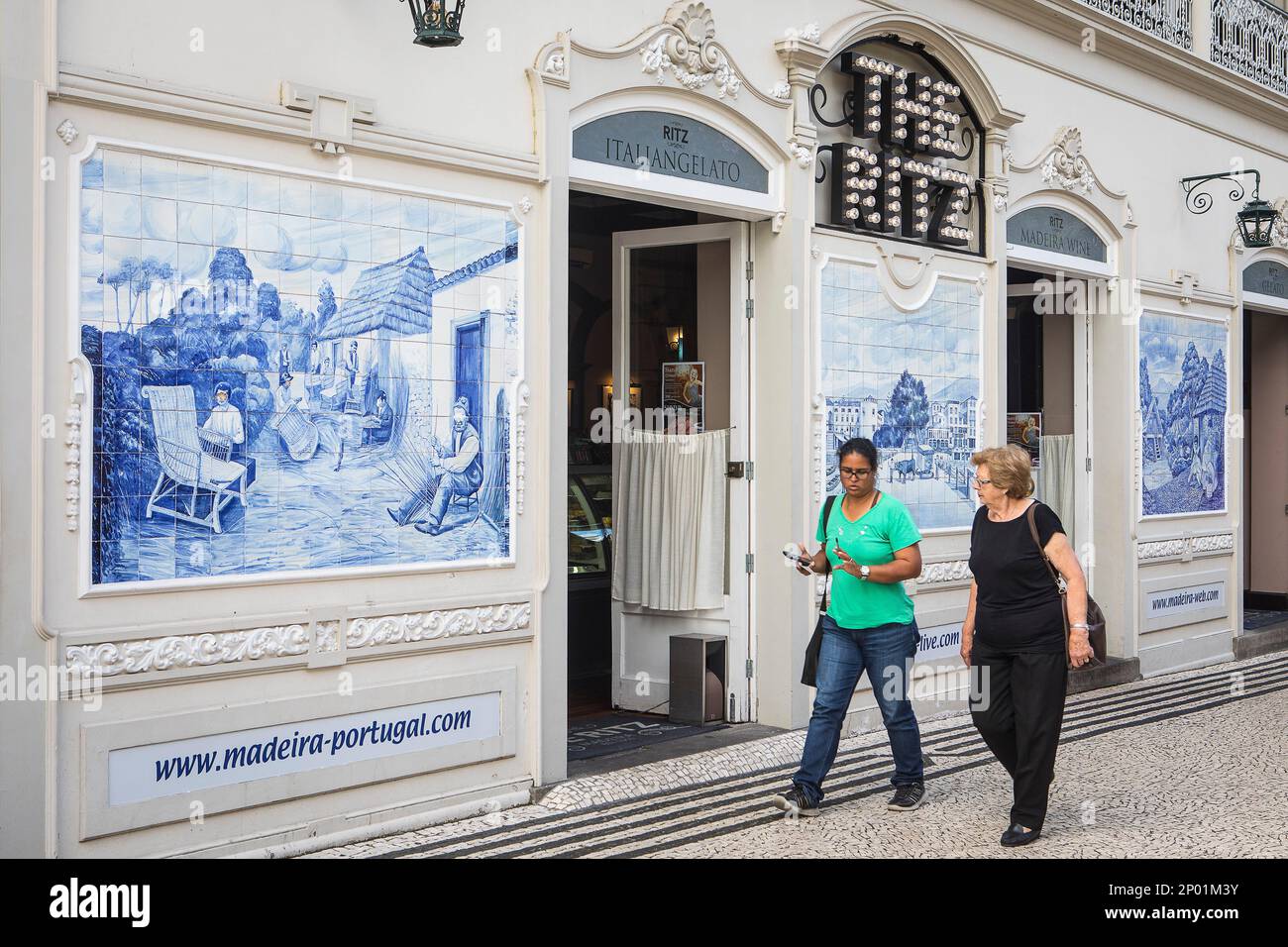 Facade of Ritz Cafe, Av Arriaga, Funchal, Madeira Stock Photo - Alamy