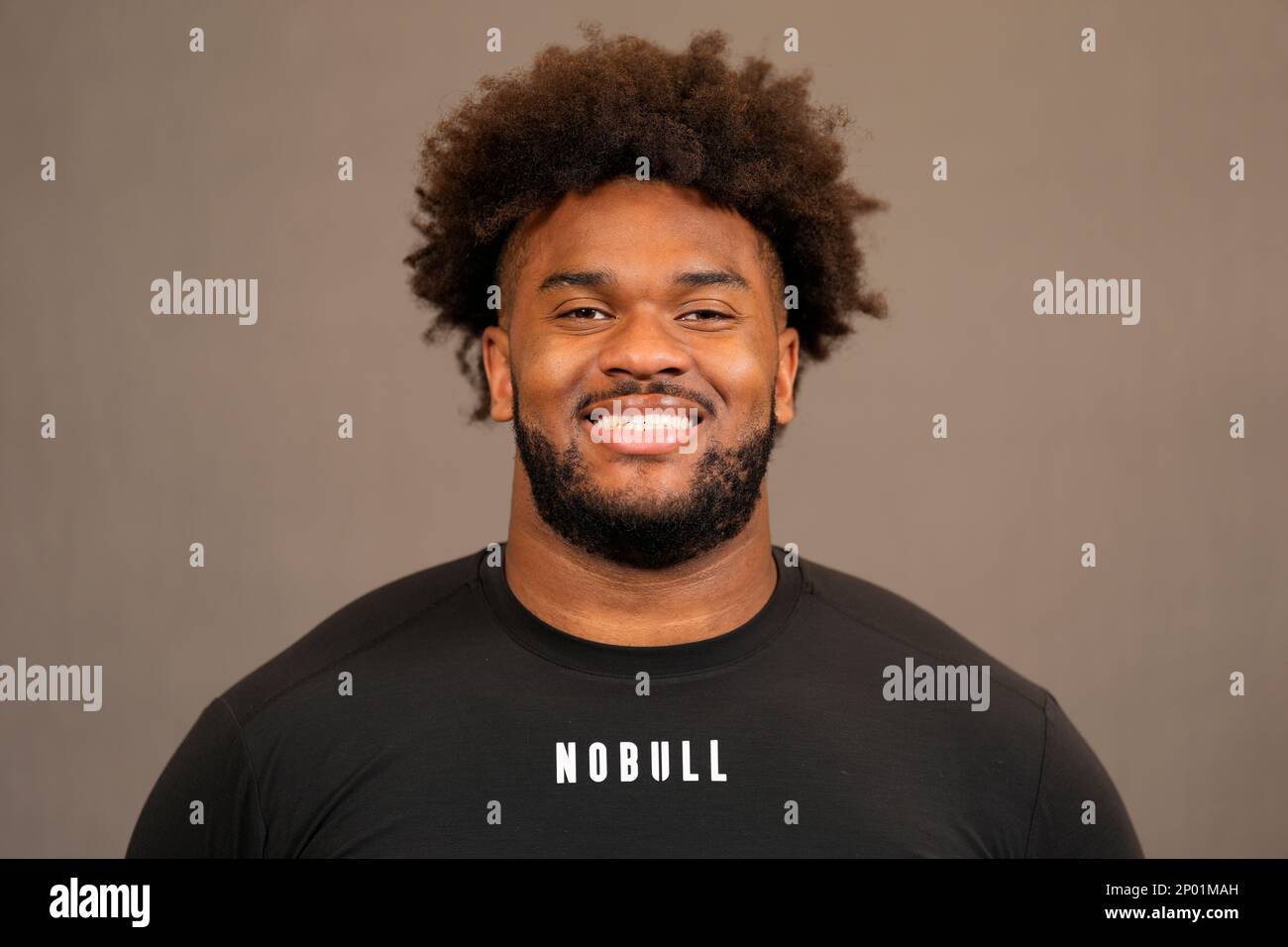 Ohio State offensive lineman Paris Johnson Jr. poses for a portrait at ...