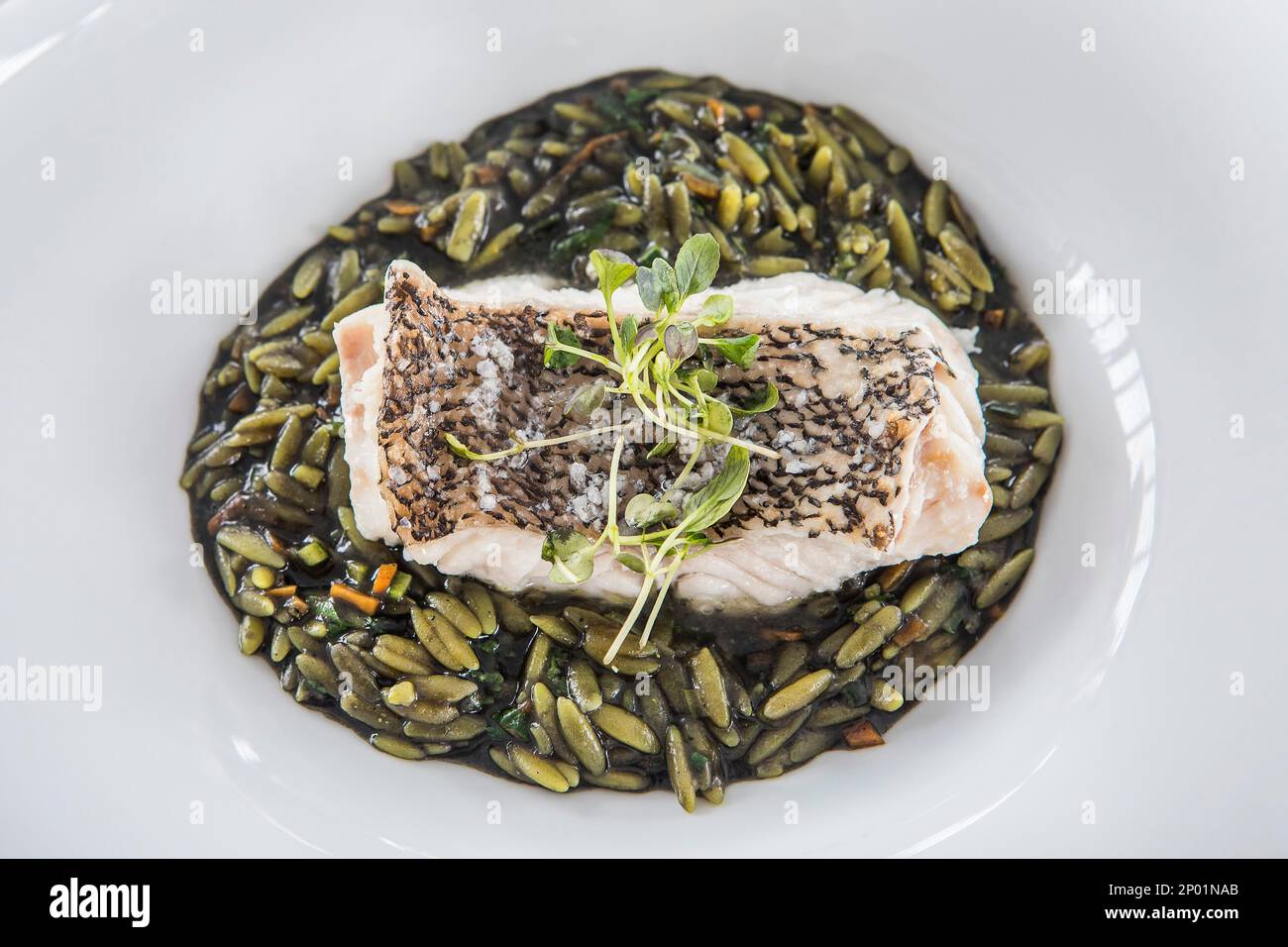 Cod Fish with grits. Restaurant DC atelier, in Nini Design centre ...