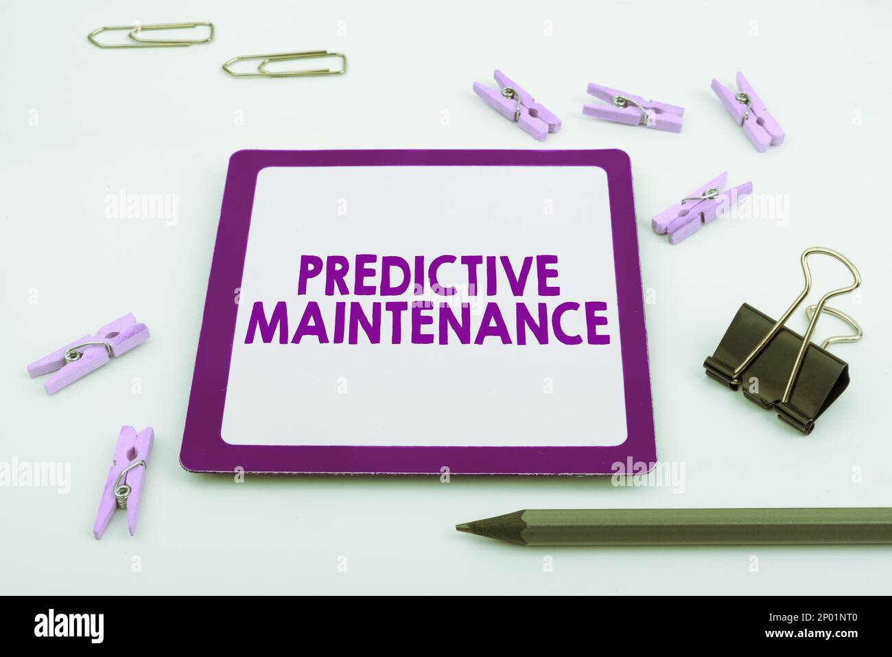 Hand writing sign Predictive Maintenance. Conceptual photo Predict when ...