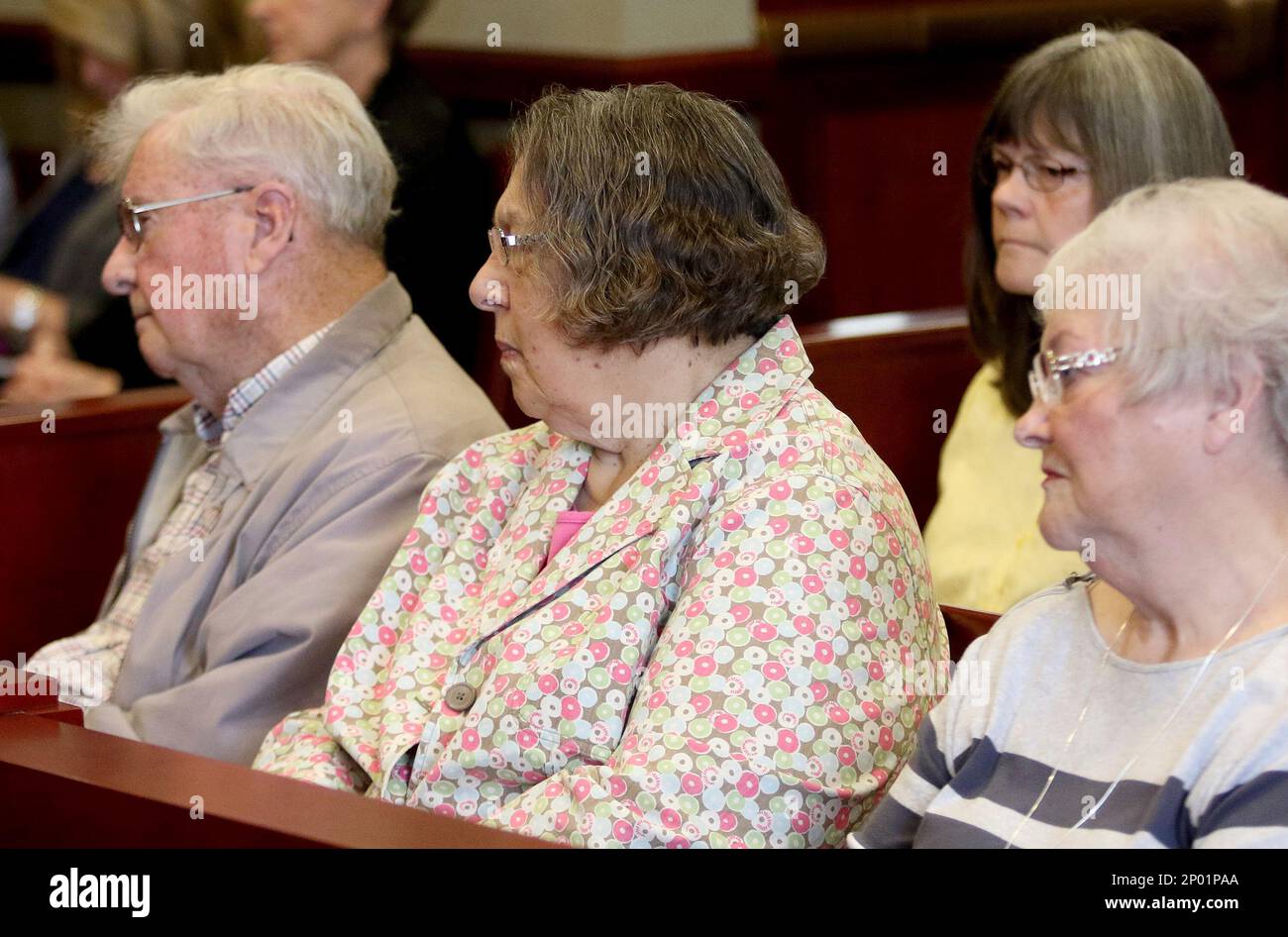 From left: Bill Quinn, wife Pat Quinn, and family friend Nancy Miller ...