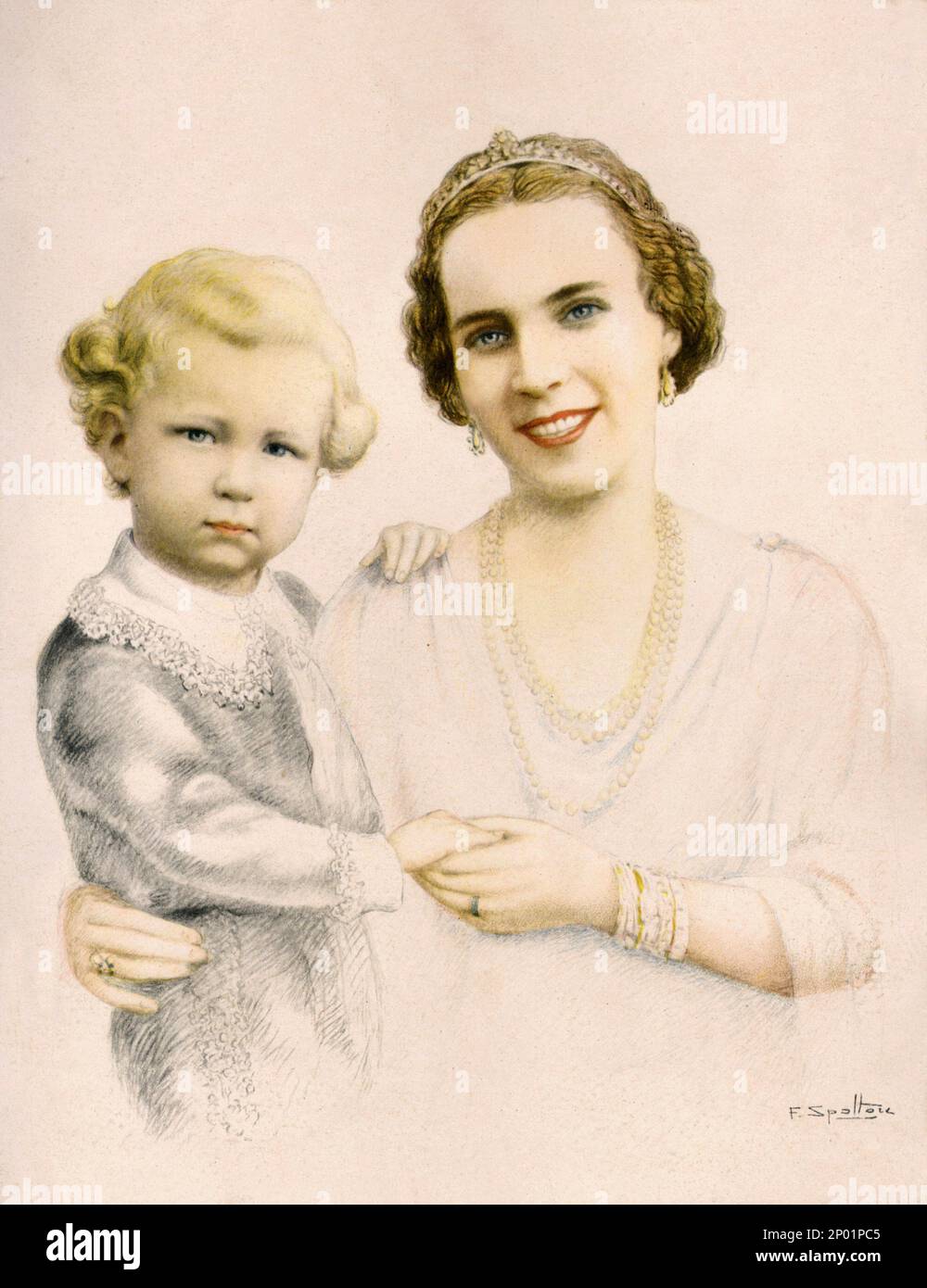 1934 ca , Roma , ITALY : The belgian princess Marie José of BELGIUM ...