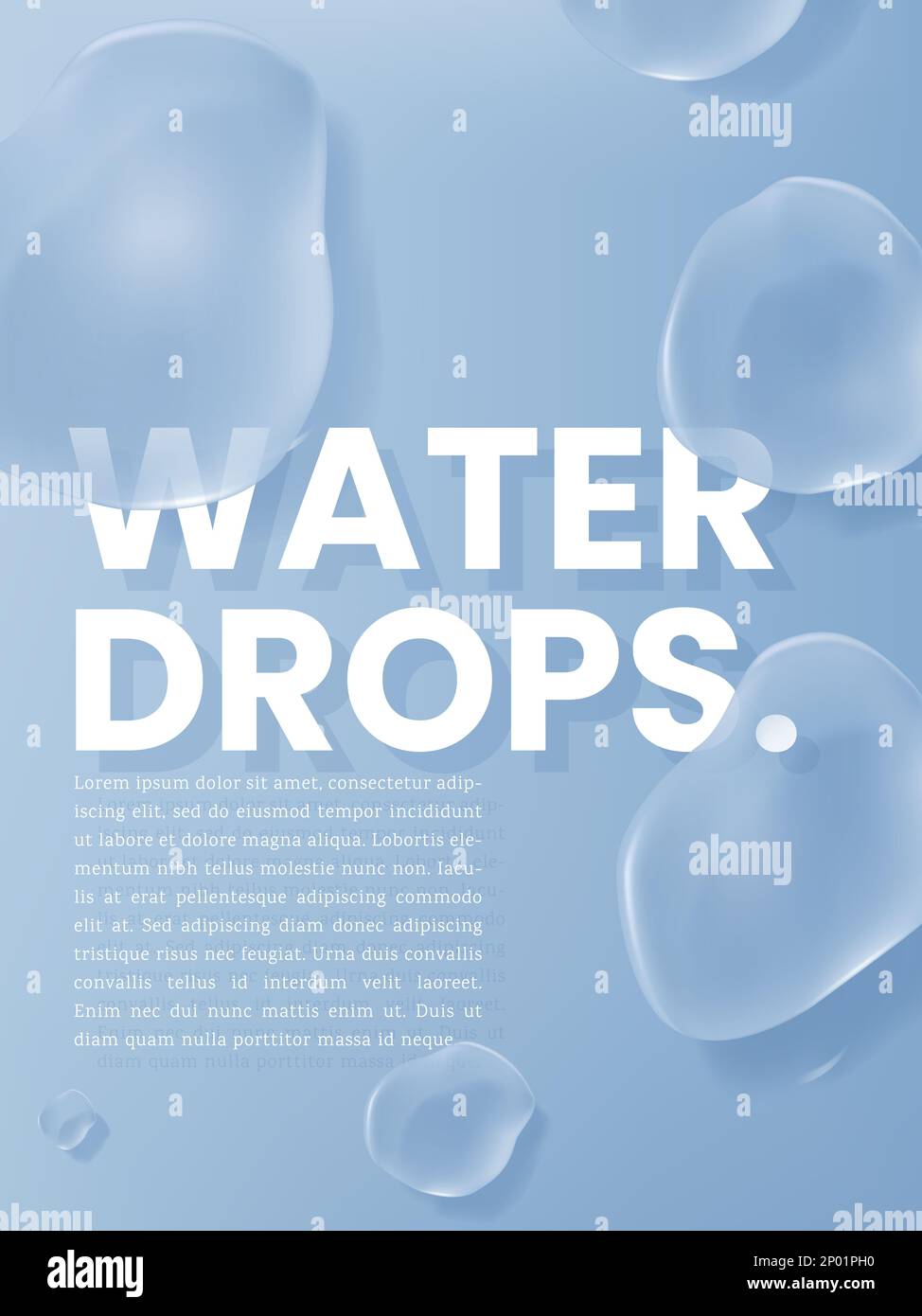 Vector Minimalist Abstract Water Drops Poster, Book Cover or ...