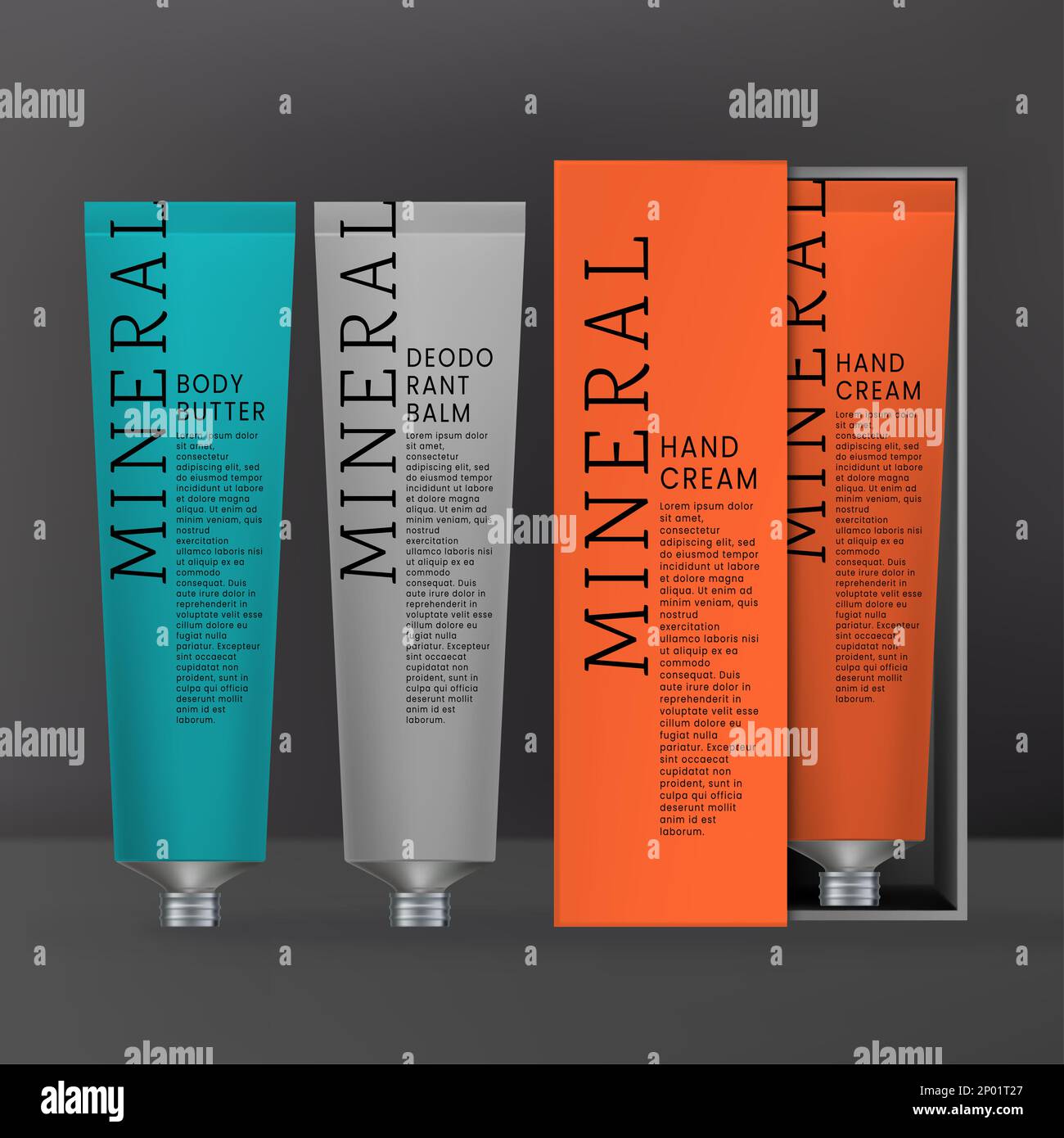 Vector Beauty Gift Box Packaging with Cosmetic Hand Cream, Deodorant or ...