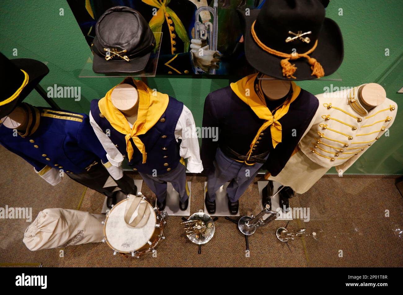 In a Tuesday, April 4, 2017 photo, a selection of Troopers Drum & Bugle ...