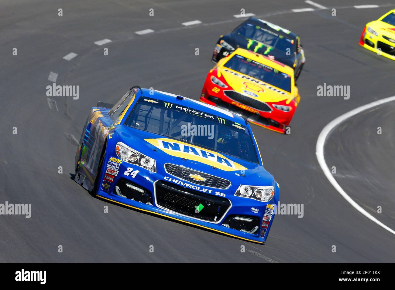 Chase Elliott (24) and Joey Logano (22) during the NASCAR O'Reilly Auto ...
