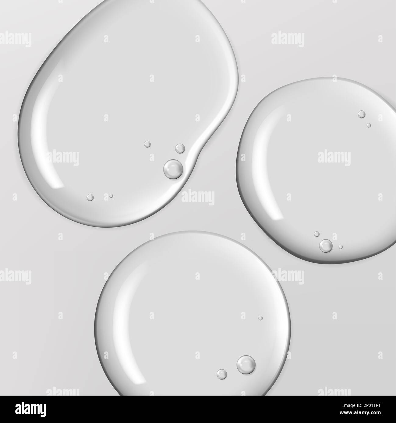 Vector Realistic Water Drops or Beauty and Cosmetics Clear Gel Element ...