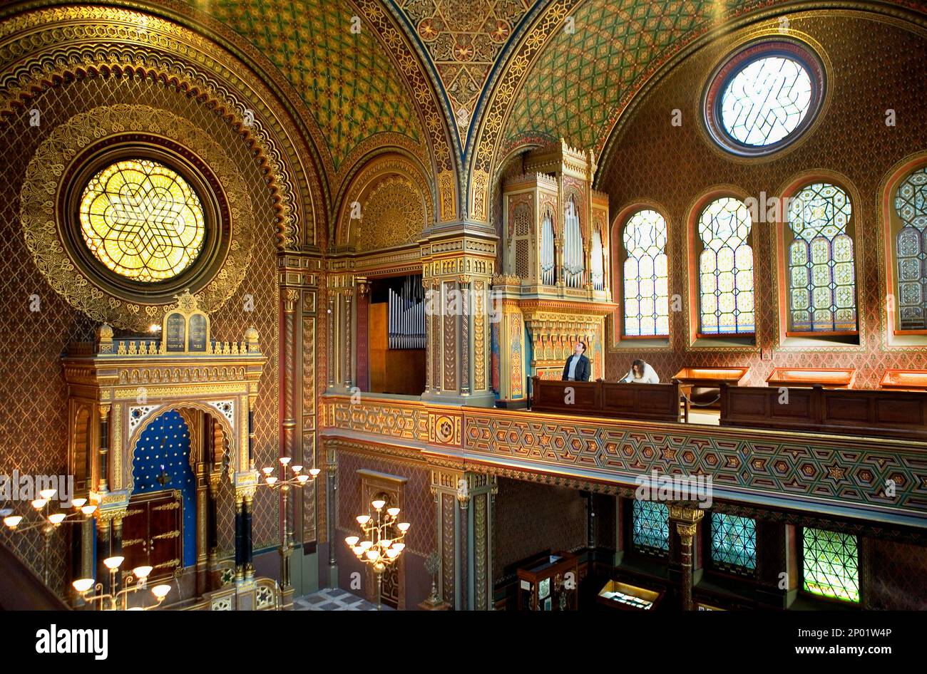 The Spanish Synagogue. Jewish Museum. Josefov Jewish quarter.Prague ...