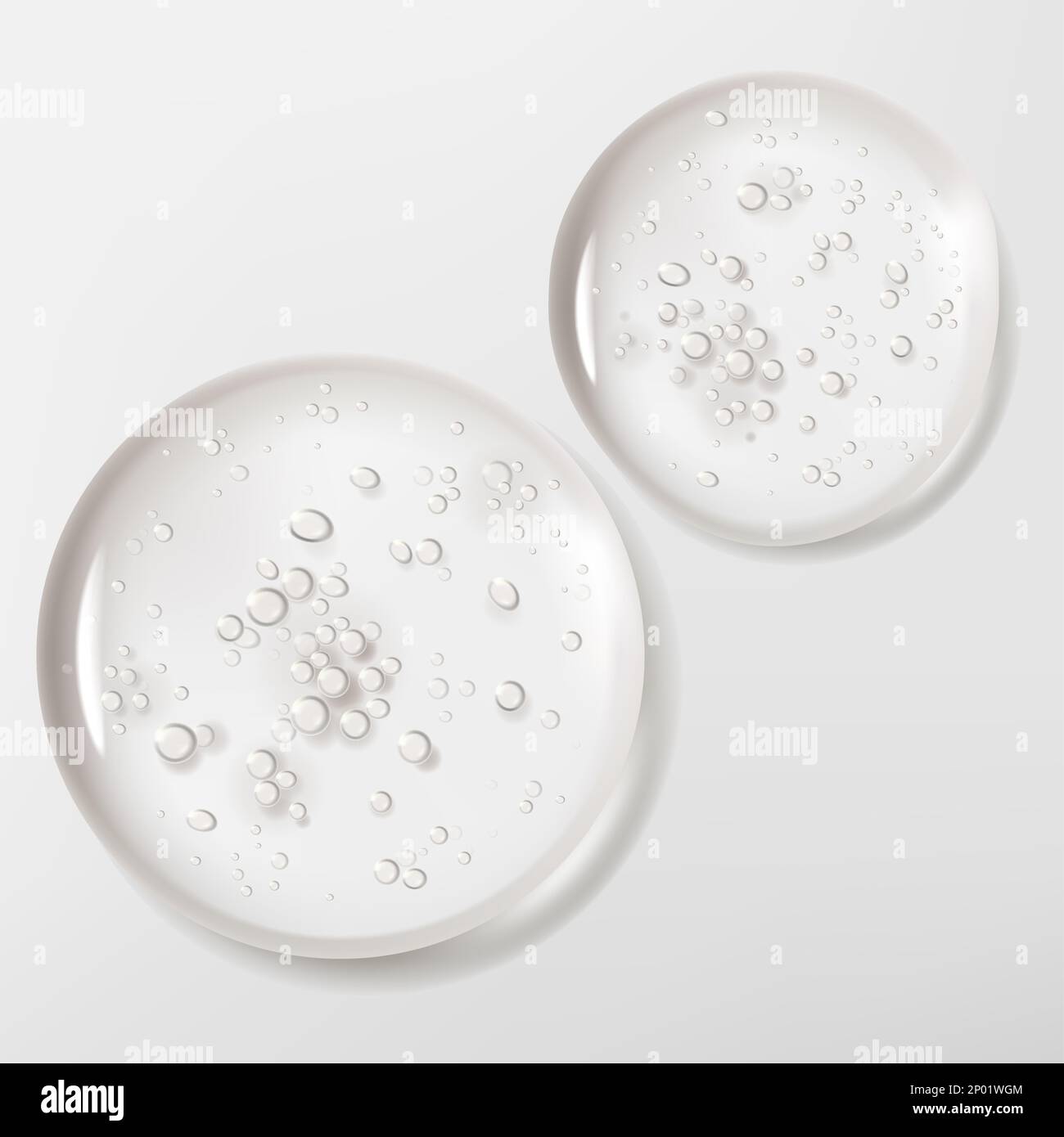 Vector Elements Realistic Beauty and Cosmetics Clear Gel with Bubbles ...