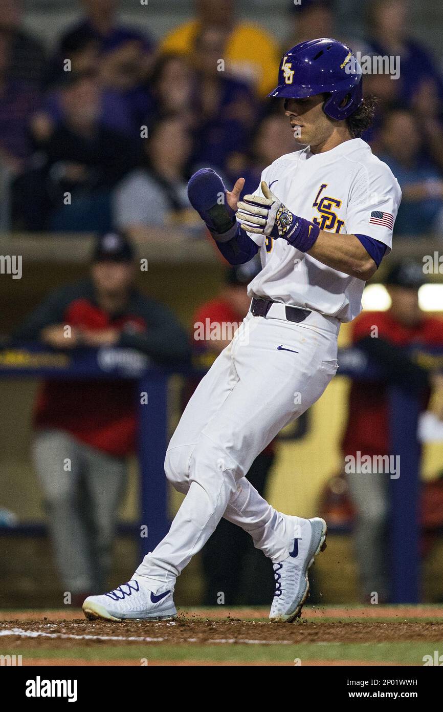 BATON ROUGE, LA - MARCH 17: LSU Tigers infielder Kramer Robertson (3 ...