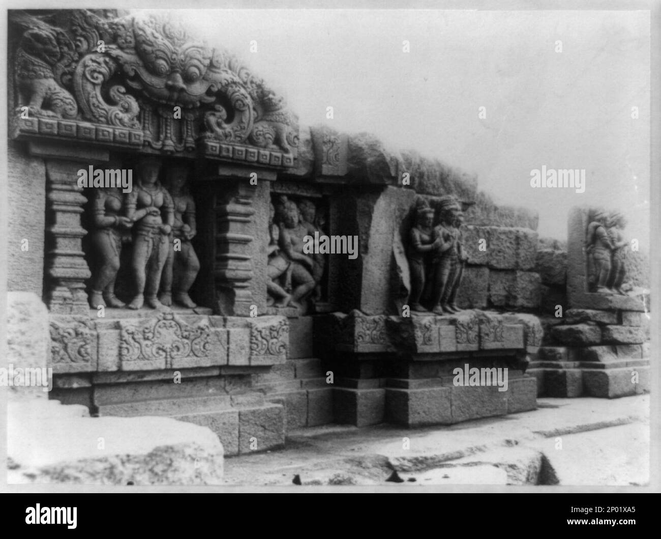 Indonesia - Java- Jogjakarta i.e. Yogyakarta. Temple ruins - details of ...