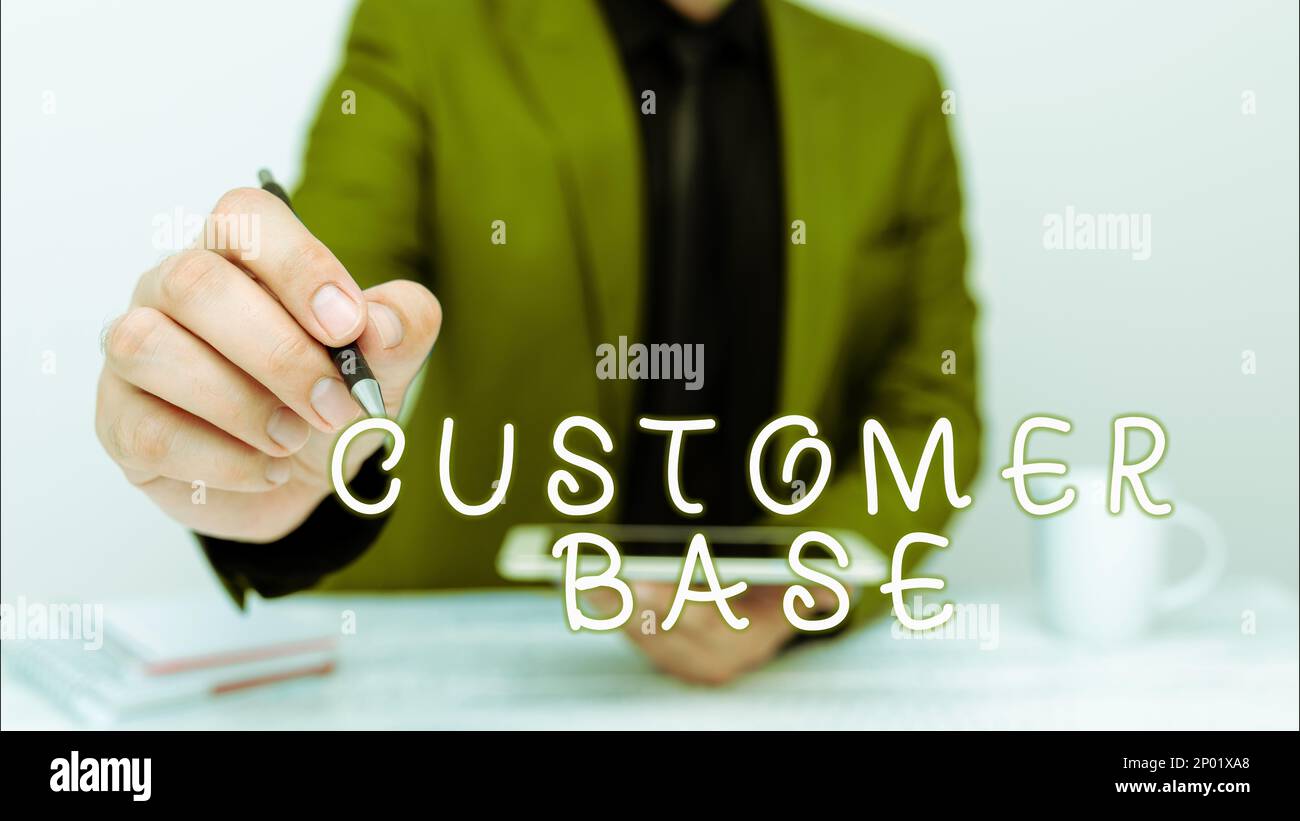 Conceptual display Customer Base. Word Written on encourage customers ...
