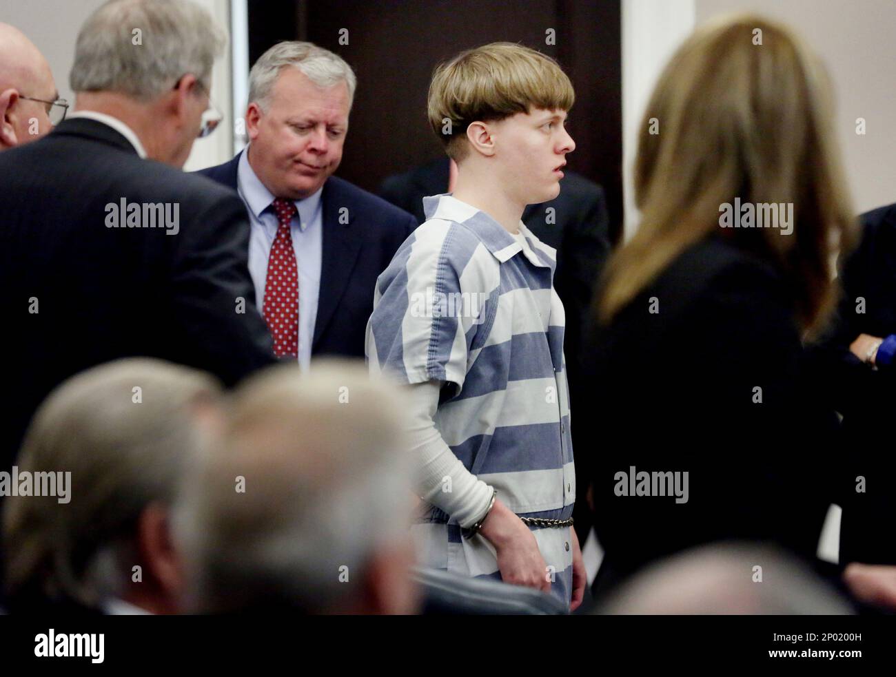 Dylann Roof enters the court room at the Charleston County Judicial ...