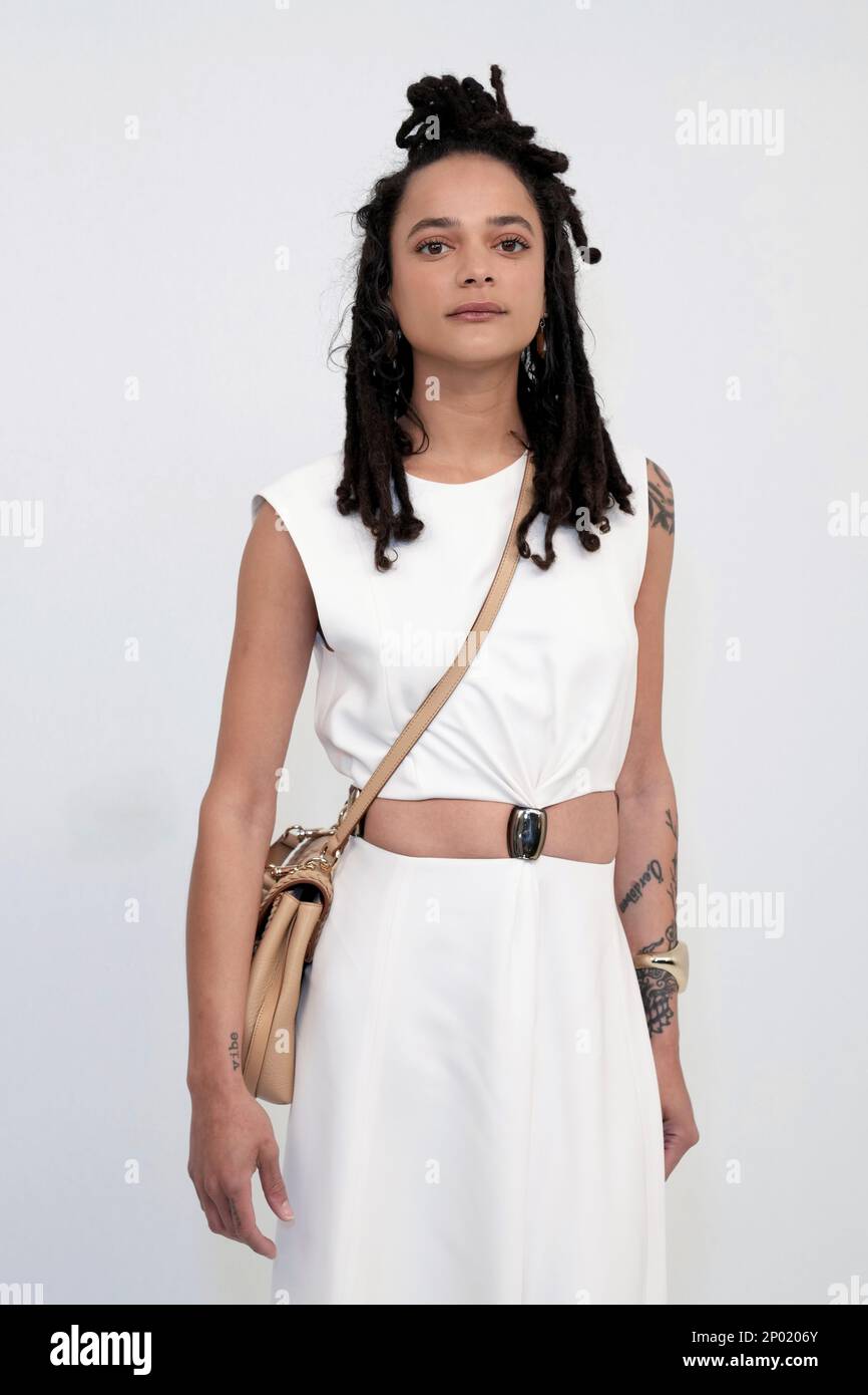 Sasha Lane poses for photographers upon arrival at the Chloe Fall ...