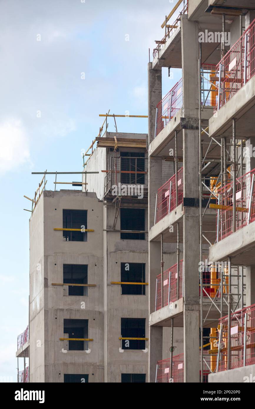 Block of buildings during their construction Stock Photo - Alamy