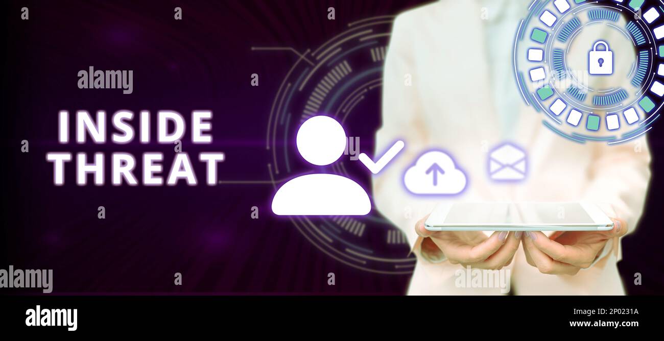 Conceptual caption Inside Threat. Internet Concept Information that ...