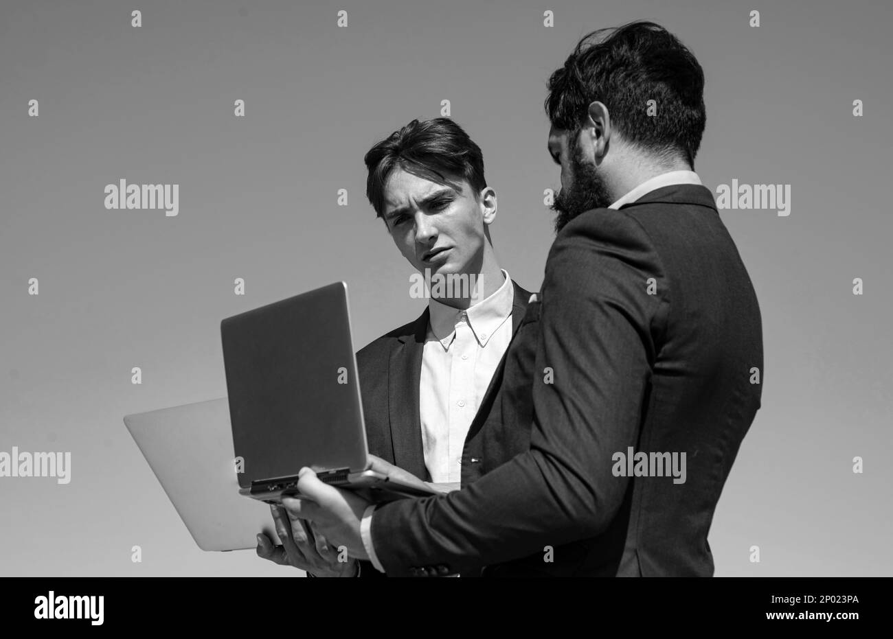 Coworkers. Business teamwork concept. Team with laptop. Business people ...