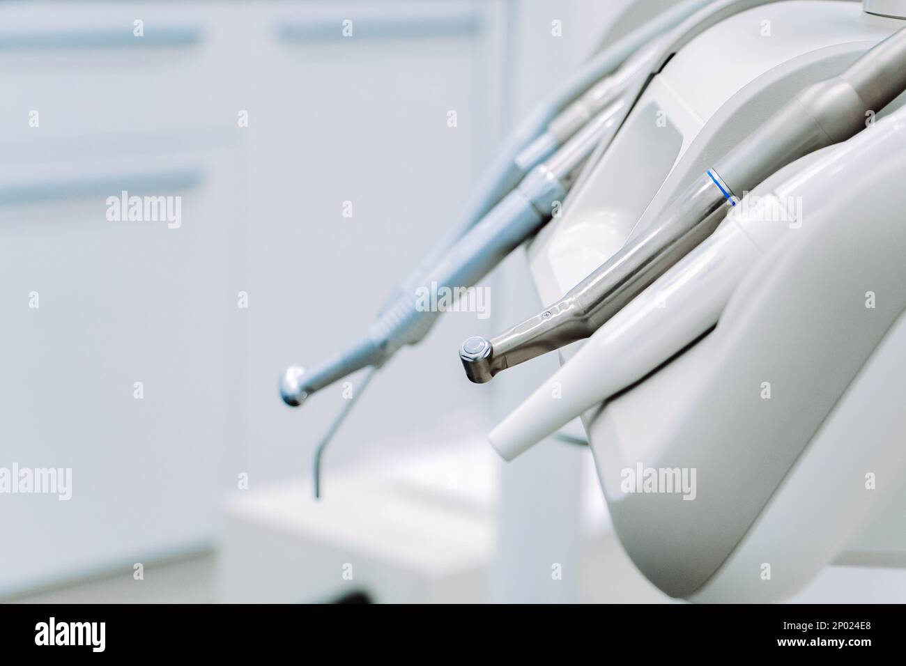 Modern dental equipment in dentist clinic. Dentists tools for treatment ...