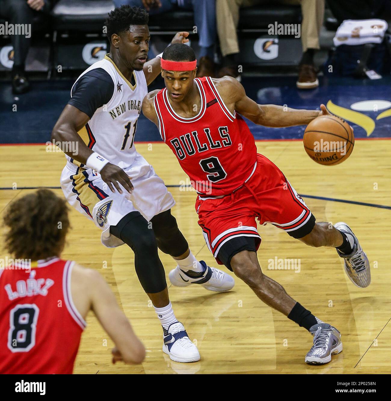 April 2, 2017 - Chicago Bulls guard Rajon Rondo (9) drives around New ...